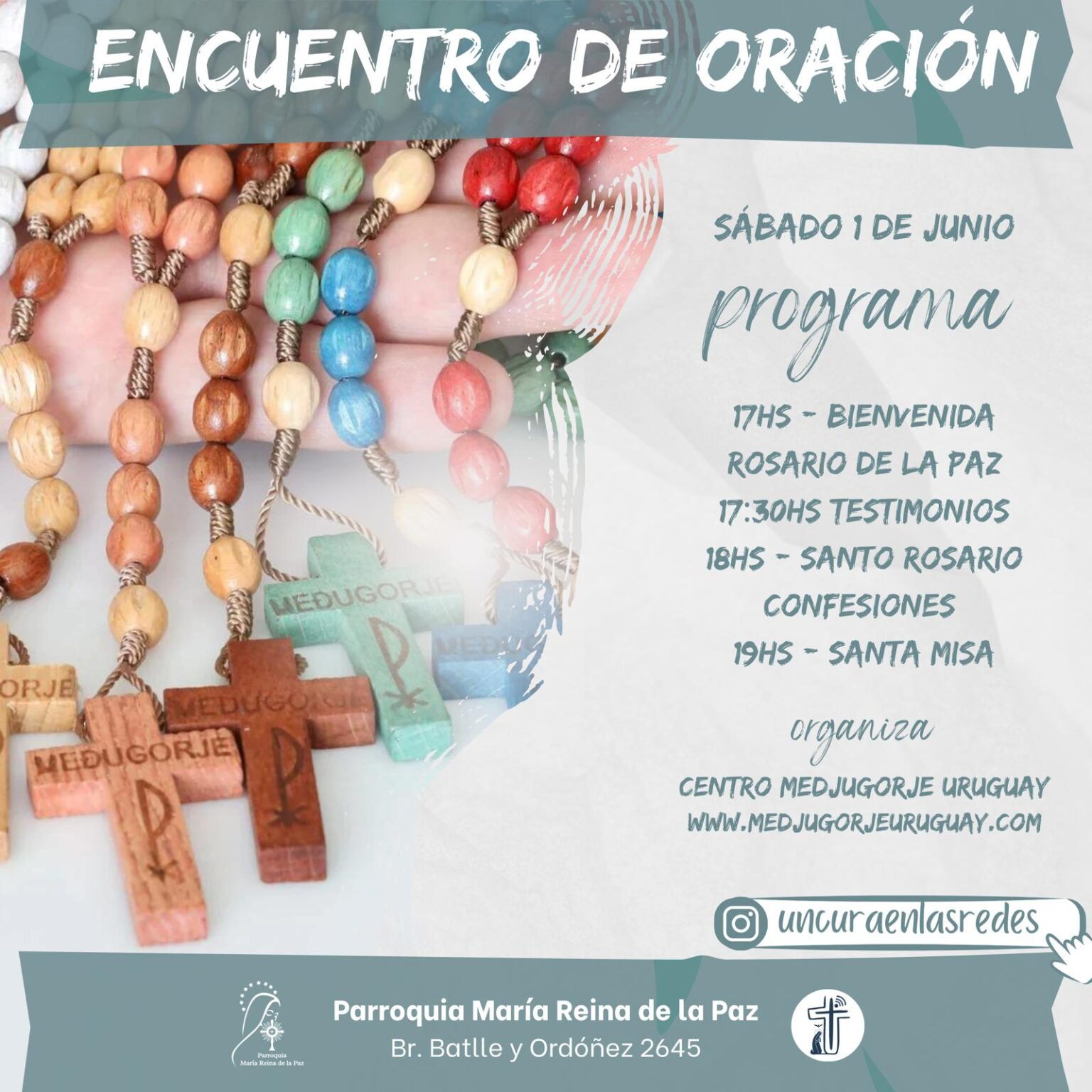 Encuentro de oración en la Parroquia María Reina de la Paz. Sábado, 1 ...